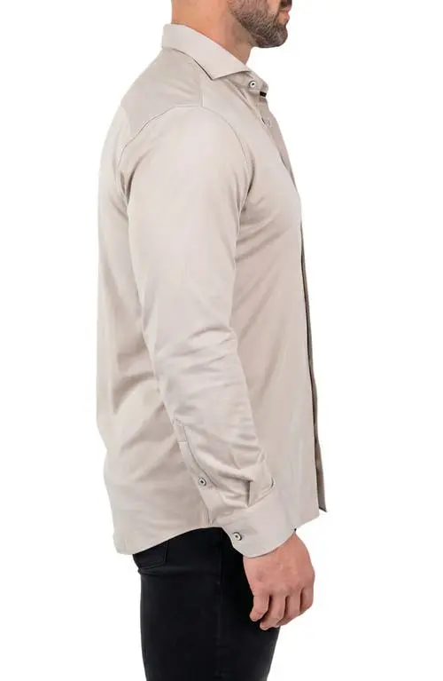 MACEOO Einstein Long Sleeve Stretch Dress Shirt