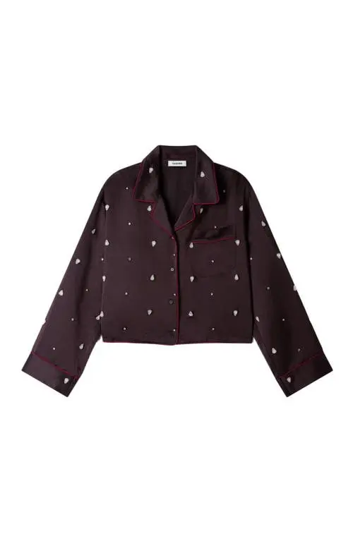 Sandro Embellished Pyjama-style Shirt