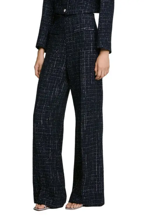 Sandro Decorative Tweed Straight-leg Trousers