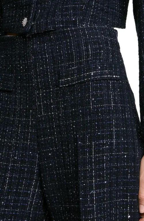 Sandro Decorative Tweed Straight-leg Trousers