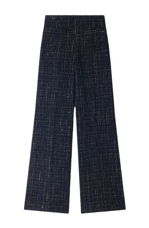 Sandro Decorative Tweed Straight-leg Trousers