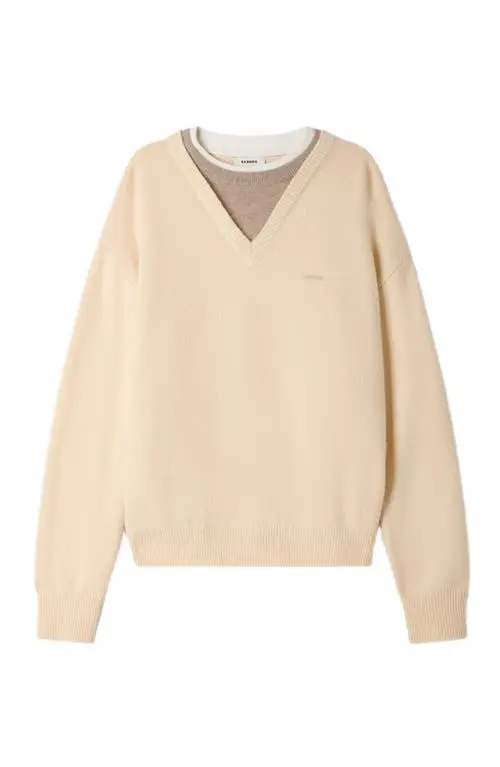 Sandro 2-in-1 Wool And Cashmere Sweater