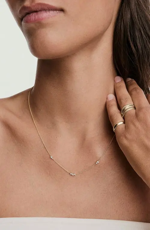 Mejuri Floating Lab Grown Sapphire Necklace - Gold
