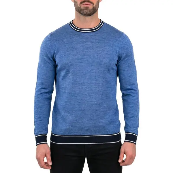MACEOO Merino Wool Crewneck Sweater - Grey