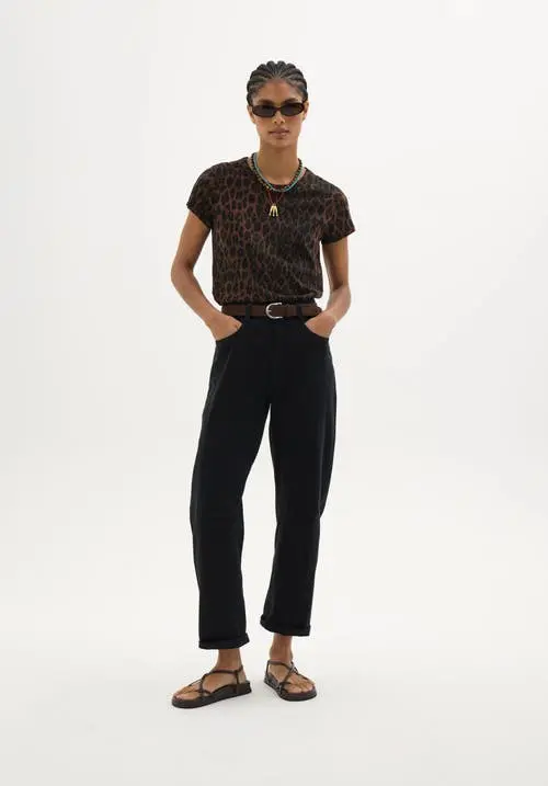 HUSH Cordi Warm Twill Barrel Leg Trousers