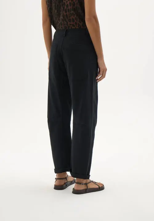 HUSH Cordi Warm Twill Barrel Leg Trousers