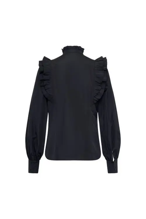 MAISON COMMON Taffeta Blouse With Pleated Details