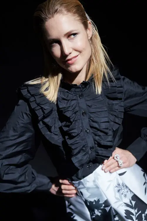 MAISON COMMON Taffeta Blouse With Pleated Details