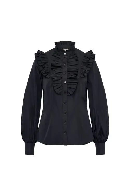 MAISON COMMON Taffeta Blouse With Pleated Details