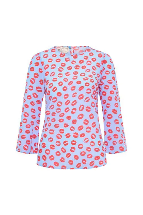MAISON COMMON Printed Silk Shirt