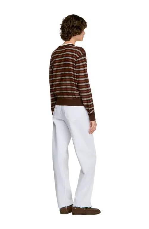 Sandro Striped Wool Sweater