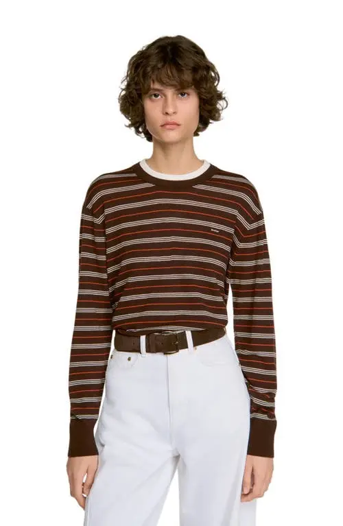 Sandro Striped Wool Sweater