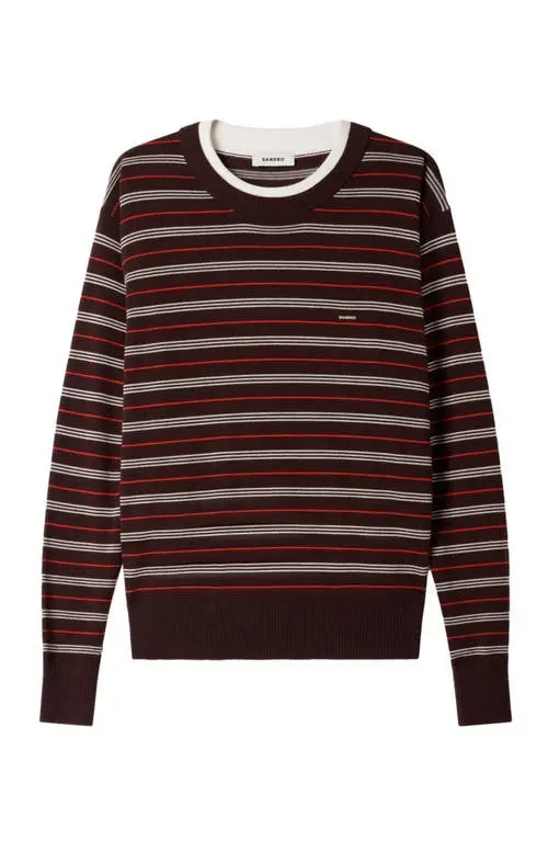 Sandro Striped Wool Sweater