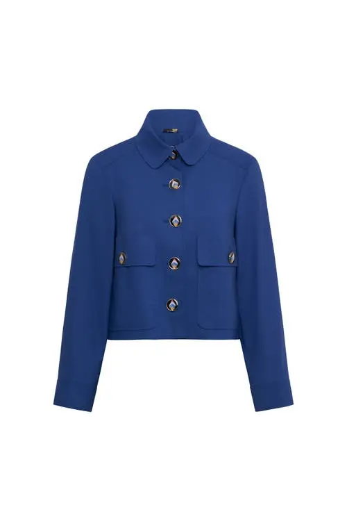 MAISON COMMON Soft Cool Wool Jacket With Geometric Enamel Buttons