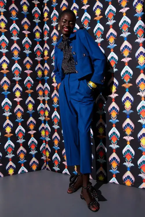 MAISON COMMON Soft Cool Wool Jacket With Geometric Enamel Buttons