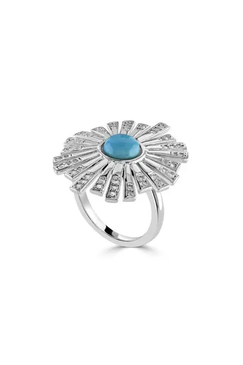 LUCY QUARTERMAINE Egyptian Turquoise Ring - Sterling Silver