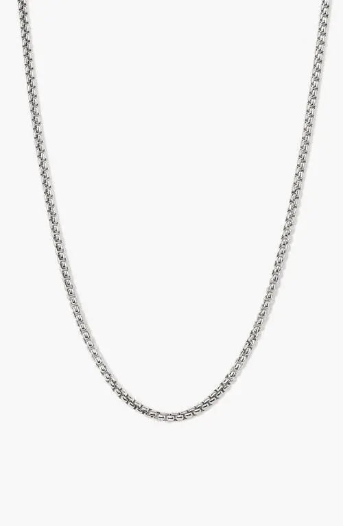 Mejuri Round Box Chain Necklace - Sterling Silver