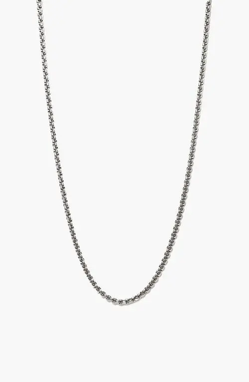 Mejuri Round Box Chain Necklace - Titanium