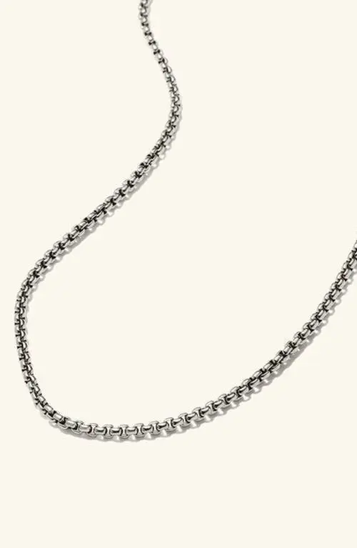 Mejuri Round Box Chain Necklace - Titanium