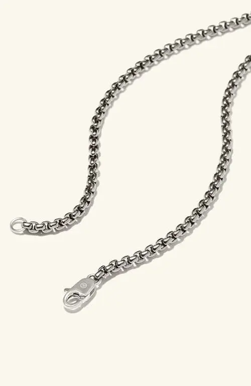 Mejuri Round Box Chain Necklace - Titanium