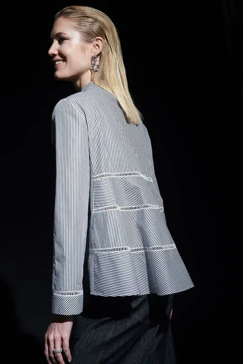 MAISON COMMON Striped Shirt With Eyelet Trim