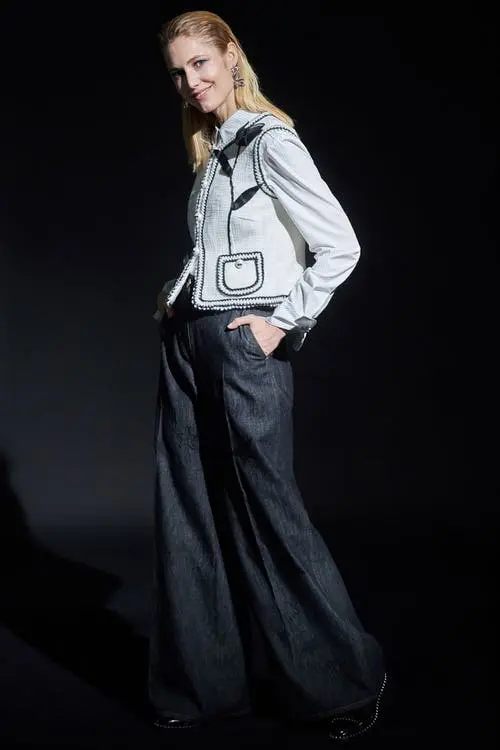 MAISON COMMON Striped Poplin Blouse With Knotted Cuffs