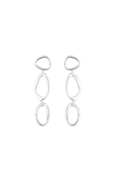 LUCY QUARTERMAINE Volcan Drop Earrings - Sterling Silver
