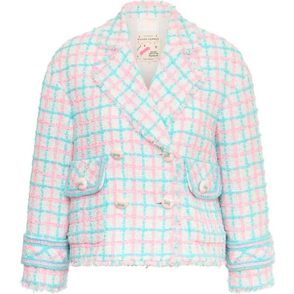 MAISON COMMON A-line Plaid Tweed Jacket