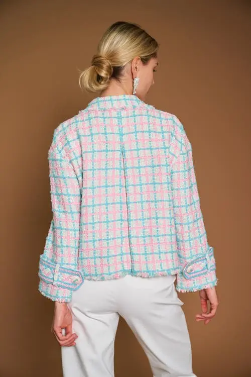 MAISON COMMON A-line Plaid Tweed Jacket