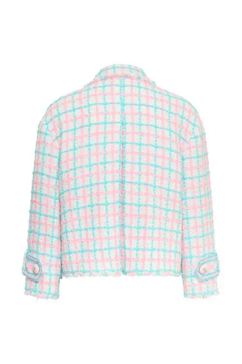 MAISON COMMON A-line Plaid Tweed Jacket
