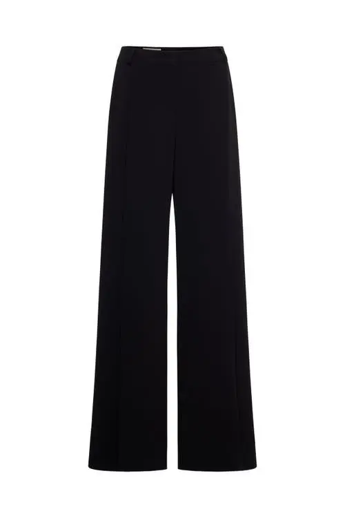 MAISON COMMON Wide Leg Evening Pants With Slits - Black