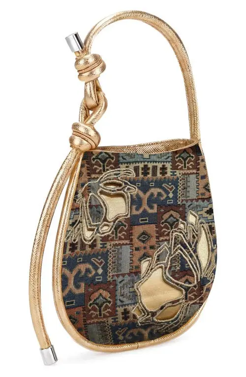 BEHNO Ina Mini Potli Bag - Gold/multi