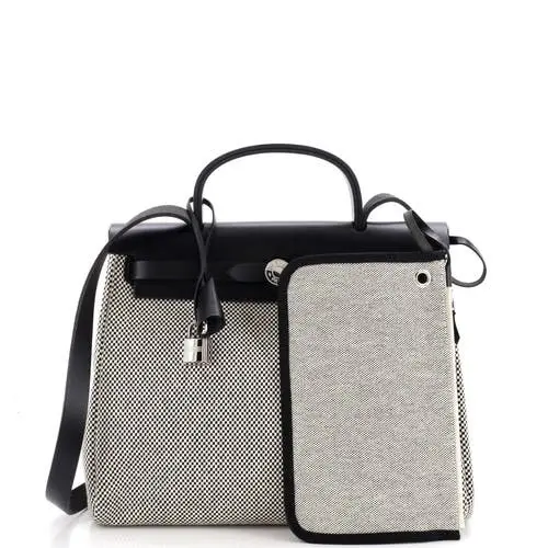 Hermès Herbag Zip Criss Viking Toile And Leather 31