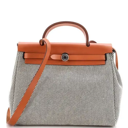 Hermès Herbag Zip Criss Viking Toile And Leather 31
