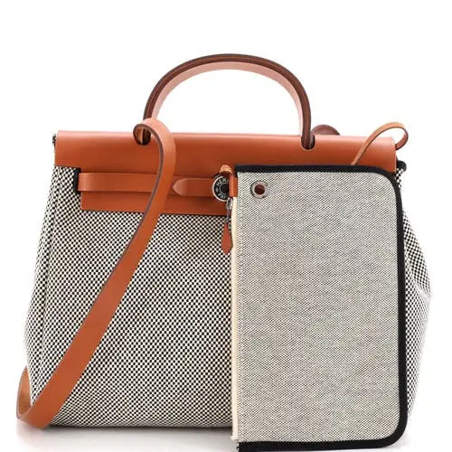 Hermès Herbag Zip Criss Viking Toile And Leather 31