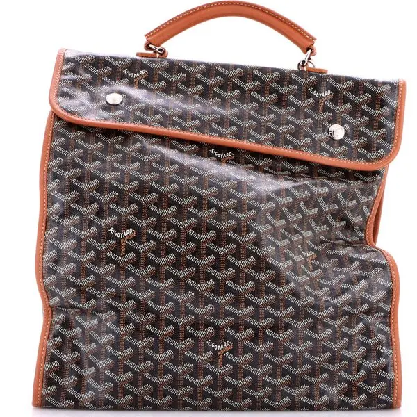 Goyard Saint Leger Briefcase Backpack Coated Canvas - Brown