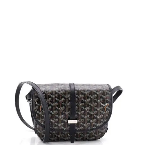 Goyard Belvedere Ii Messenger Bag Coated Canvas Pm - Black