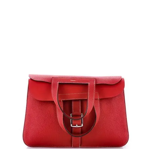 Hermès Halzan Bag Clemence 31 - Red