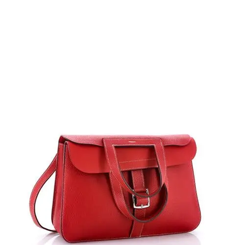 Hermès Halzan Bag Clemence 31 - Red