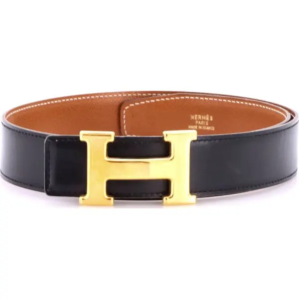Hermès Constance Reversible Belt Leather Medium - Black
