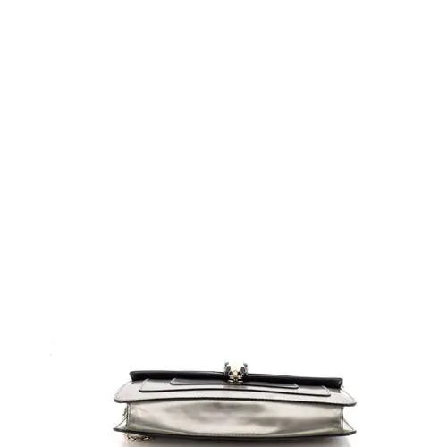 BVLGARI Serpenti Forever Chain Clutch Metallic Leather