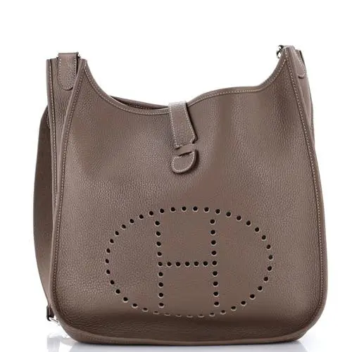 Hermès Evelyne Bag Gen Iii Clemence Gm - Grey