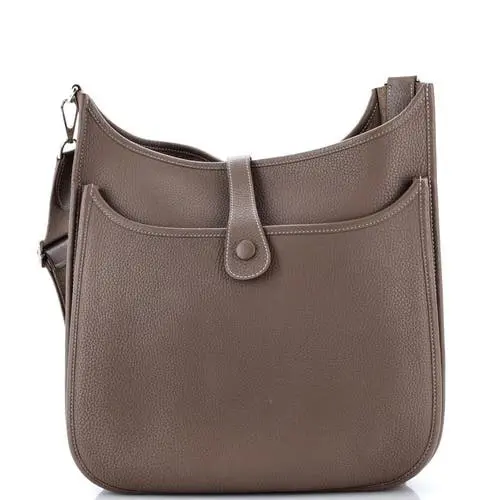Hermès Evelyne Bag Gen Iii Clemence Gm - Grey