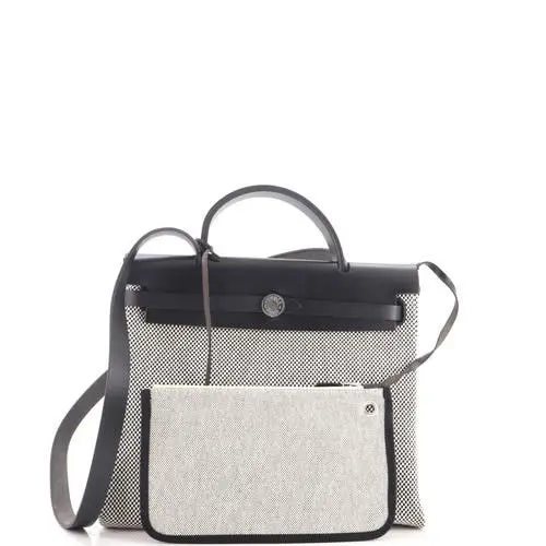 Hermès Herbag Zip Criss Viking Toile And Leather 31 - Black