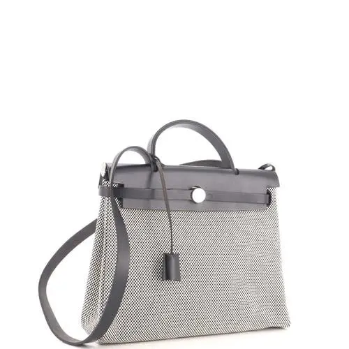 Hermès Herbag Zip Criss Viking Toile And Leather 31 - Black