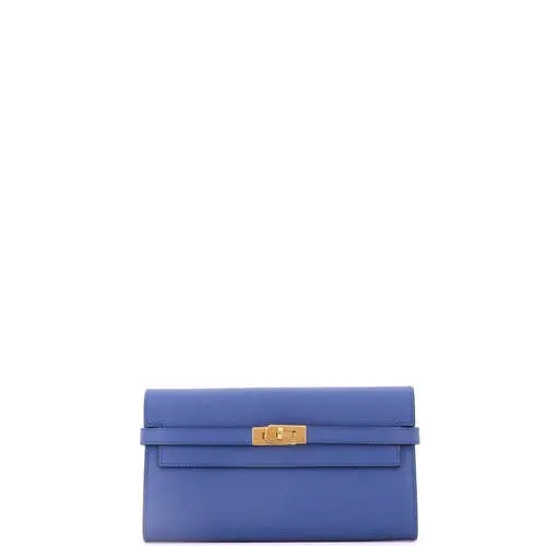 Hermès Kelly Wallet Epsom Long - Blue