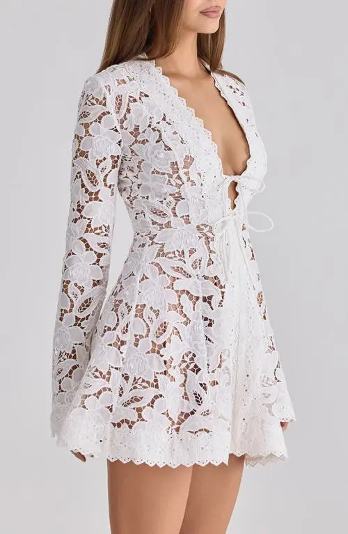 House Of Cb Bianca Lace Cutout Mini Dress