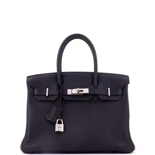 Hermès Birkin Handbag Fjord With Palladium Hardware 30 - Black