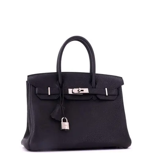 Hermès Birkin Handbag Fjord With Palladium Hardware 30 - Black