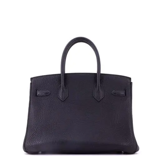 Hermès Birkin Handbag Fjord With Palladium Hardware 30 - Black